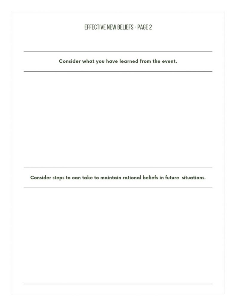 5 REBT Therapy Worksheets at Ingrained | Download Today
