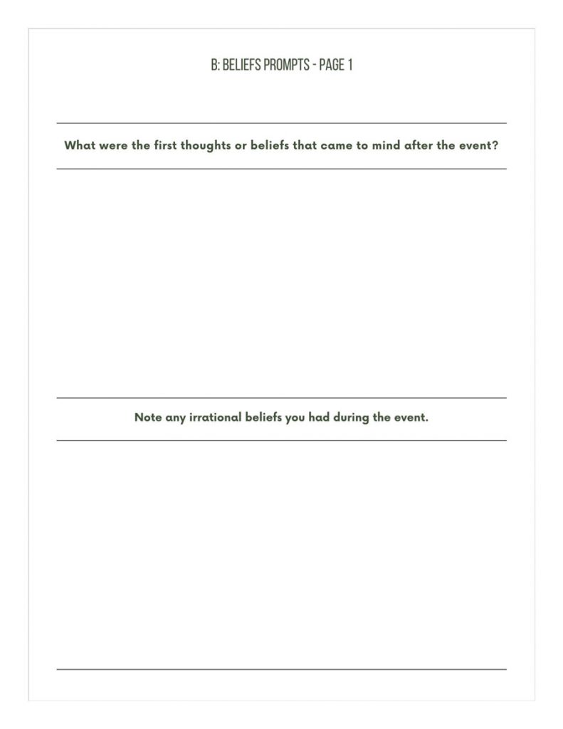 5 REBT Therapy Worksheets at Ingrained | Download Today