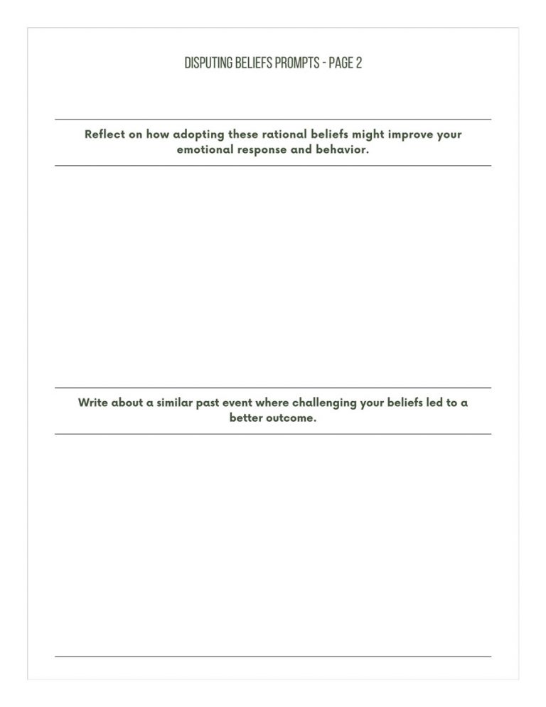 5 REBT Therapy Worksheets at Ingrained | Download Today