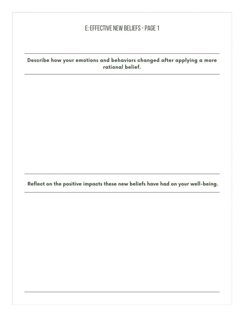 5 REBT Therapy Worksheets at Ingrained | Download Today